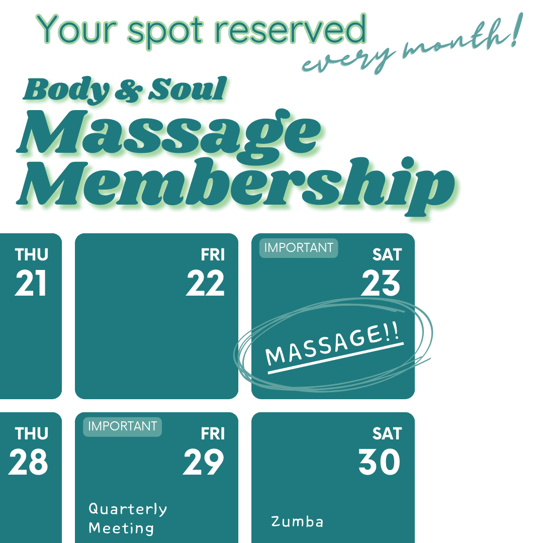 Massage Membership at Body & Soul Massage - Body & Soul Massage